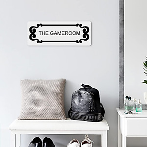 ComplianceSigns.com 8" x 3" Custom Sign with Scroll Outline, Includes Adhesive Strips, Engraved Plastic with Acrylic Core, White on Blue