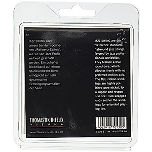 Thomastik Jazz Swing Series Guitar 6 String Pure Nickel Flat Wounds E, B, G, D, A, E Set (JS112)