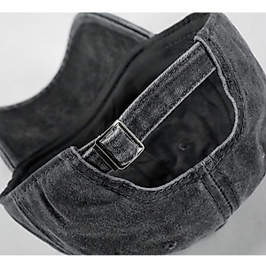 Unisex Skull-Chef Cooking Skull Vintage Jeans Adjustable Baseball Cap Cotton Denim Dad Hat (One Size, Black 5)