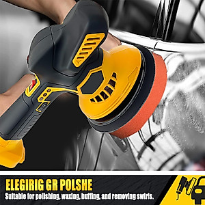 Cordless Car Buffer Polisher for Dewalt 20V Battery, Polishers and Buffers with 6 Variable Speed Up to 6000RPM, Cordless Polisher for Car Detailing/Polishing/Waxing(Battery Not Included)