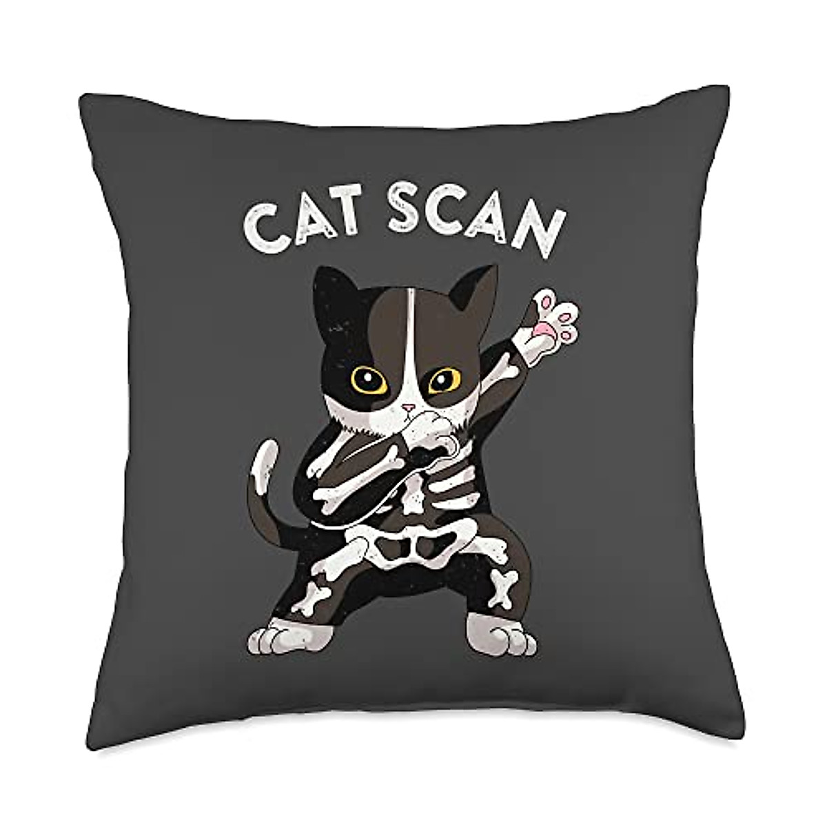 Radiology Technician Gifts for Rad Techs CT Scan Funny Cat X-Ray Pun Meme Rad Tech Throw Pillow, 18x18, Multicolor