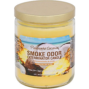 Smoke Odor Exterminator 13 oz Jar Candles Pineapple & Coconut, (2)