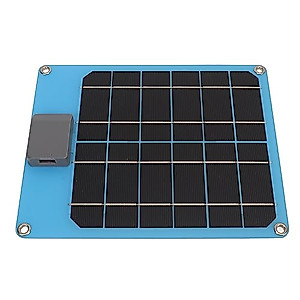 Solar Power Generator Panel, Solar Panel High Efficiency Portable 5W 5V for Car (Blue)