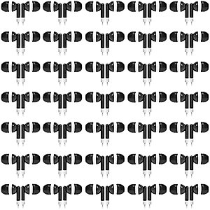 CN-Outlet Wholesale Bulk Individually Bagged Earbuds Headphones 100 Pack for iPhone, Android, MP3 Player - Black