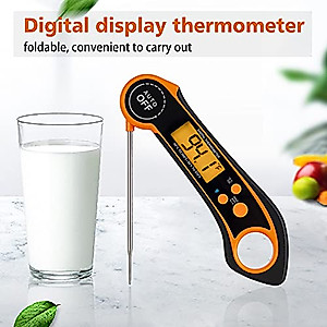 Digital Meat Thermometer for Grilling, Instant Read Food Thermometer Waterproof with Backlight for Cooking, Deep Fry, BBQ, Grill, Smoker and Roast