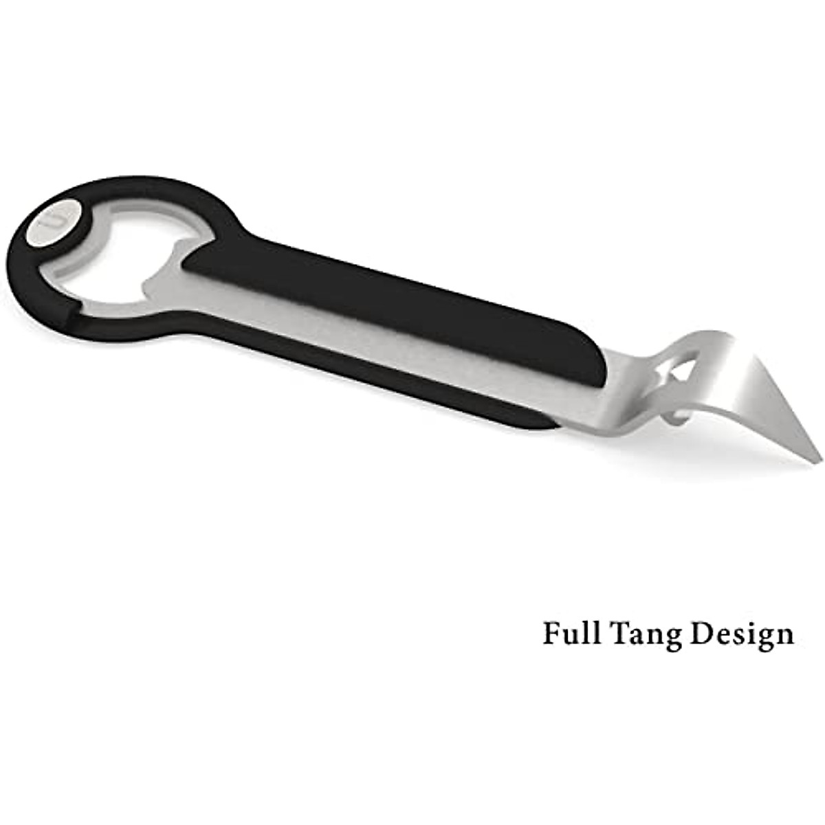 KITCHENDAO Magnetic Bottle and Can Opener for Refrigerator, Stainless Steel Manual Can Punch Opener for Liquid with Cap Catcher, Stick to Fridge for Easy Storage, Can Tapper Church Key with Magnet