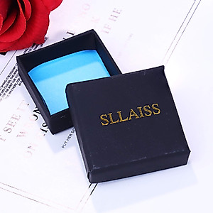 Sllaiss 6Pcs Sterling Silver 22G Nose Ring Hoop 8MM Cartilage Earrings 14K White Gold Black Plated Labret Conch Piercing Jewelry