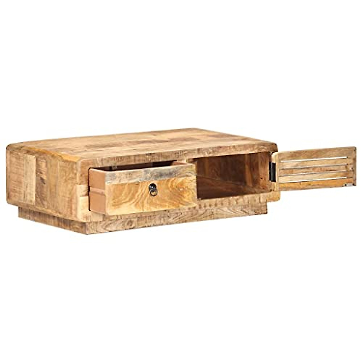 QJBSAVVA Coffee Table 35.4"x23.6"x11.4" Rough Mango Wood,Bedside Tables Side Tables End Tables Entrance Tables Suitable for Meeting Rooms, Reception Rooms, Offices