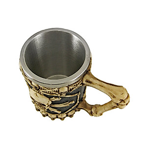 Things2Die4 Human Skeleton Skull Halloween Kitchen Mug Cup with Bone Handle