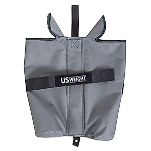 US Weight Titan Fillable Canopy Weight Bags (4-Pack) with Reliable Zippers, Double-Bagged Design, Heavy Duty Thread and Box-Stitched Stress Points