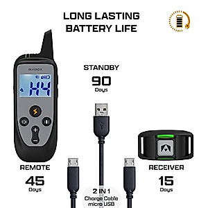 INVIROX Shock Collar for Large Dog [2023 Edition] 123 Levels Dog Training Collar with Remote 1100yd Range, Dog Shock Collar for Medium Dogs 100% Waterproof & Rechargeable Training Collar for Dogs