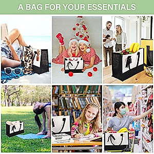 Riakrum 8 Pack Jute Tote Bags Bulk Burlap Tote Bags with Handles Large Bridesmaid Bags Reusable Burlap Bags for Women Bridesmaid Gift Wedding Shopping Travel DIY Crafts Bags