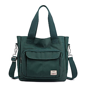 KARRESLY Women's Casual Hobo Shoulder Bag Large Capacity Nylon Daily Messenger Bag Work Shopper Handbag Purse(Green)