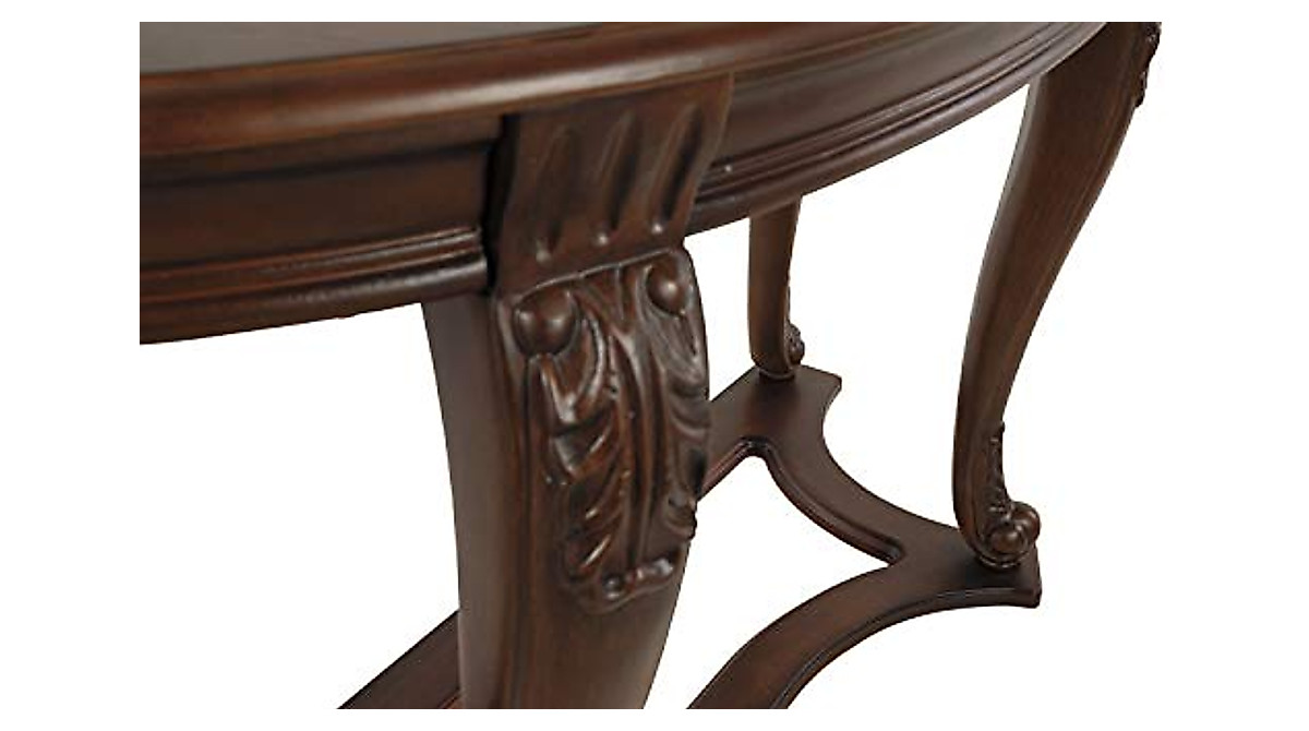 Ashley Norcastle Half Moon Sofa Table - Traditional Elegance