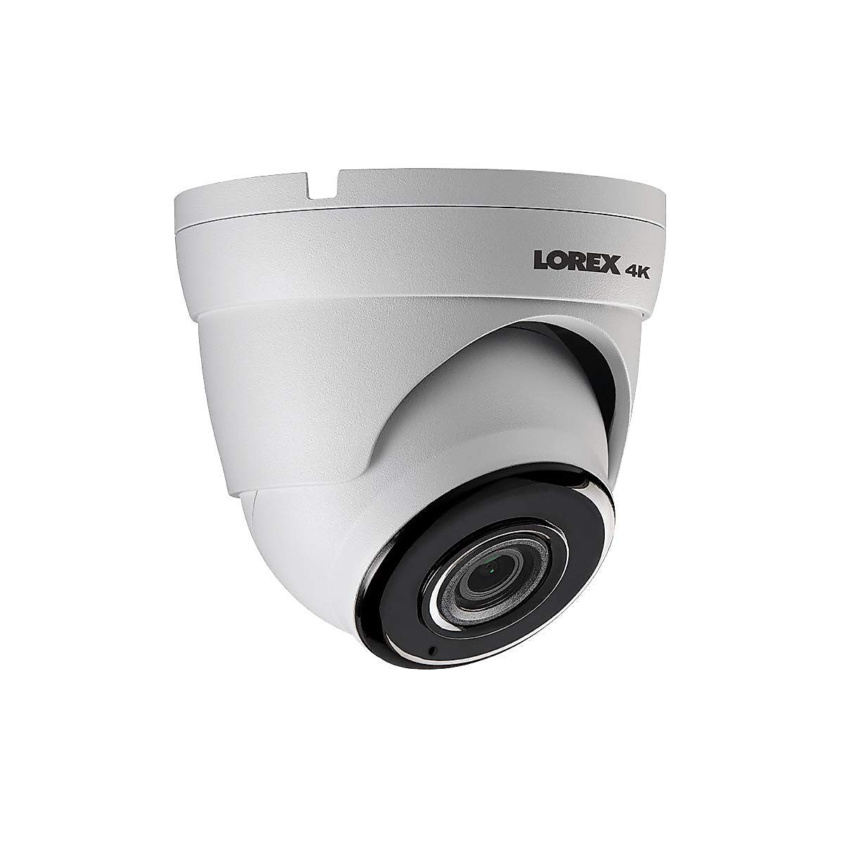 Lorex LKE383A Indoor/Outdoor 4K Ultra HD IP Security Dome Camera, 4.0mm, 130ft Night Vision, Color Night Vision, Audio, White, (M.) (Renewed)