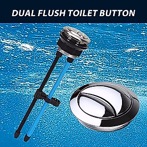 Toilet Push Button - 38mm Thread Diameter Dual Flush Water Tank Button - Adjustable Toilet Parts - Top Plunger for Compatible with most Brands Toilets