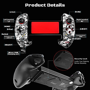 Joso Tablet Controller (11"), Phone Controller for iPhone, iPad, Android, Galaxy Z Fold4, Galaxy Z Flip4, Galaxy S23 S22 21Ultra, Fire HD 10, 8 to Play COD Mobile, Wireless Game Joystick Direct Play