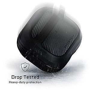 Ghostek CRUSHER Black AirPod Pro Case Carbon Fiber Hard Protective Cover with Matte Finish Design for Men and Women Heavy Duty Dust Guard Earbuds Protection Designed for 2019 Apple AirPods Pro (Black)
