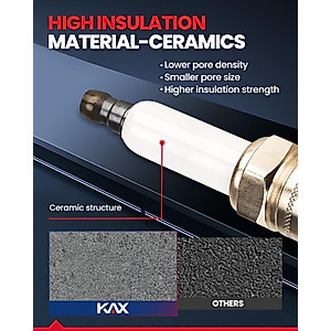 KAX IFR6T11 Iridium Spark Plug 4589,Double Iridium Spark Plugs 6 Pack Fit for Camry,RAV-4,Tundra,tC,RX330,RX300,Highlander,xB,Sienna,ES330,ES300,GX470,Avalon,LS430,Miata,4Runner,SC430,Miata,4Runner