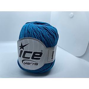 Dark Turquoise Blue Alara - DK Weight Cotton Blend Yarn 50 Grams (1.75 Ounces) 140 Meters (153 Yards)
