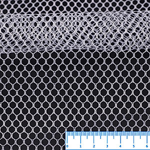 29.5 x 59 Inch White Mesh Fabric Slightly Stretchy for Sewing Projects, Shopping Bag, Backpack Pocket and Straps and Netting Clothes