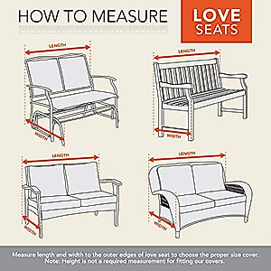 MODERN LEISURE 3008 Garrison Waterproof Loveseat Cover (82.5 W x 38 D x 38.25 H inches), Heather Grey