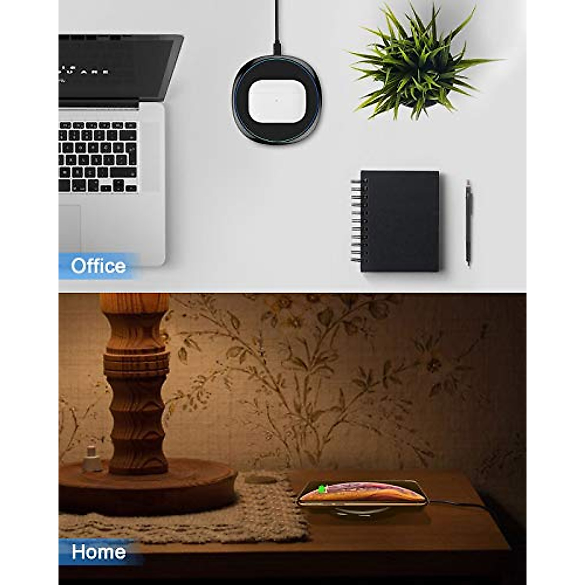 NANAMI Fast Wireless Charger, 7.5W Qi Certified Charging Pad with QC3.0 Adapter USB Charger for iPhone 14/13/13/12/11/XS Max/XR/X/8 Plus/Airpods 2,10W Compatible Samsung S23 S22 S21 S20 S10 S9/Note 20