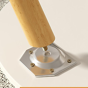 Round Dining Table, Small Space Kitchen Table, Mid Century Modern Computer Table with Wood Grain Tabletop and Solid Wood Legs for Dining, Living Room (Color : White, Size : 30 * 30 * 30cm)