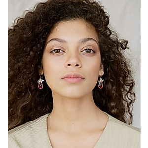 JA.S.JR Crystal Teardrop Earrings CZ Butterfly Earrings Gold Dangle Earrings Jewelry Gift for Women