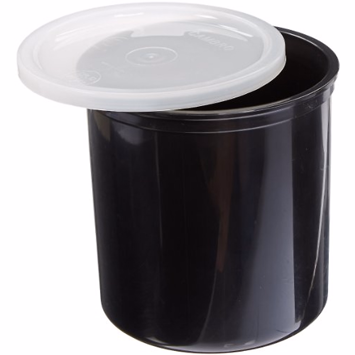 Cambro CP12 1.2 qt Capacity, 5-3/16" Height, Black Plastic Solid Crock