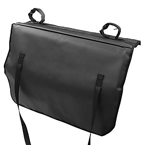 IKON MOTORSPORTS, 22" Pickup Tailgate Pad Compatible With Most Trucks, Black PVC Truck Tailgate Protector Cover Mat w/ 2 Bike Racks