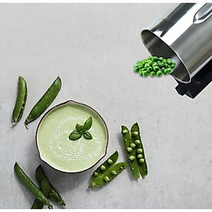 bathivy Soup Maker, Automatical Multi-Function Fresh Soup and Smoothie Make Machine | 2 Liters, 6 Functions, Stainless Steel, LED Display | Blend, Smooth, Chunky, Compote, Pre-heat, Clean (Black)