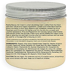 Radha Beauty Hot Cream - 100% Natural Thermogenic Cream, Increase Sweat and Shed Excess Water During Exercise. for Men and Women - Deep Tissue Massage Muscle Relaxer