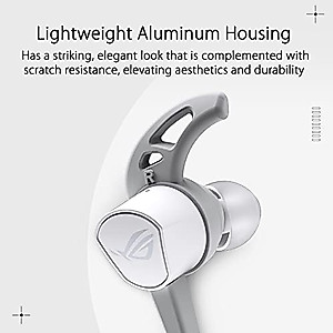 ASUS ROG Cetra II Core Moonlight White in-Ear Gaming Earbuds | Liquid Silicone Rubber Drivers, 90° Cable Connector, Hi-Res Audio, 3.5 mm, for PC, Mac, PS4, PS5, Xbox One, Switch and Mobile Devices