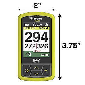 Izzo Swami 6000 Handheld Golf GPS Water-Resistant Color Display With 38,000 Course Maps & Scorekeeper