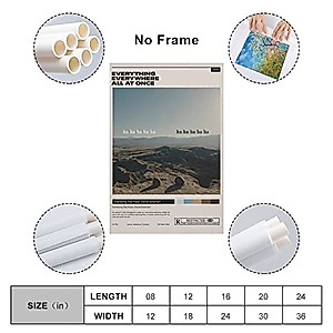 Everything Everywhere All At Once Summary Movie Poster Poster Frame Hanger Scroll Posters Canvas Decorative Hanging Painting Wall Art Decor Room 12x18inch(30x45cm)