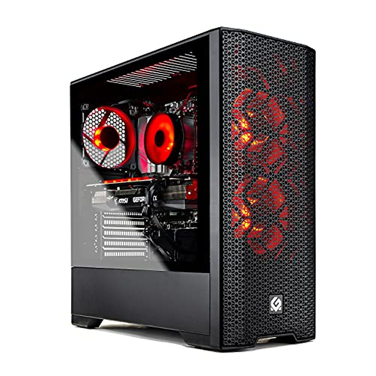 Skytech Gaming Blaze 3.0 Gaming PC Desktop – AMD Ryzen 5 3600 3.6GHz, RTX 3060 Ti 8G GDDR6, 1TB NVMe, 16G DDR4 3000, 600W Gold PSU, AC Wi-Fi, Windows 10 Home 64-bit, Black