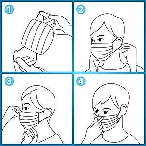 100PCS Face Masks, Masks Disposable, 3 Layer Protection Black Disposable Face Masks for Adult, Teenager, elderly