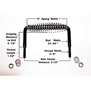 XT Spring Handle with Mounting Bracket 5" BBQ Grill Wood Furnace Stove Smoker Gxfc