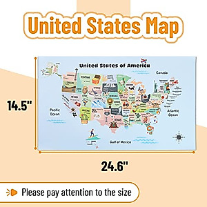 Mr. Pen- United States Map for Kids, 14.5”x 24.6”, Us Map for Kids Learning, Map of Usa, Wall Maps, Usa Map Poster, Map of the United States, Kids Map United States, Maps for Kids of The United States