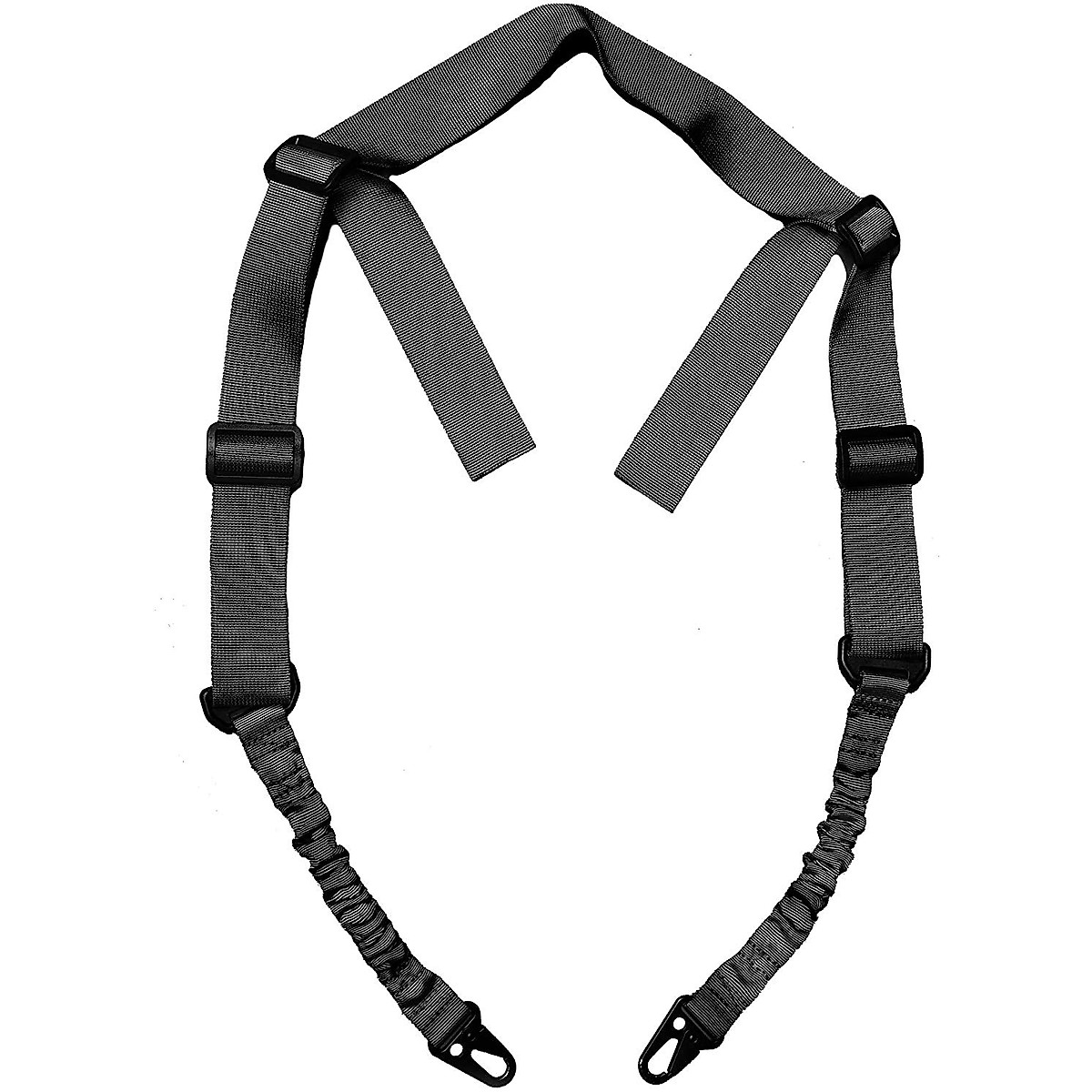 Tacticon 2-Point Rifle Sling | Combat Veteran Owned | Easy Adjustable 500D Nylon Gun Slings for Rifles Shotguns and Crossbows | Outdoors Shooting Hunting (Black (1-Pack))