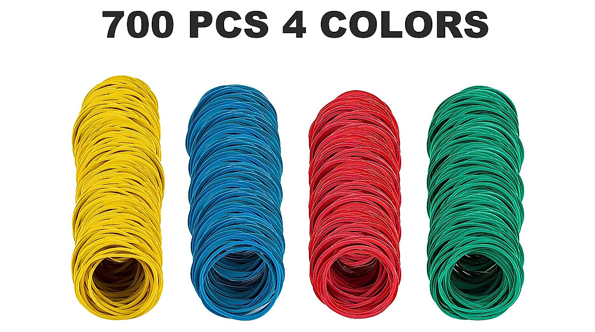 700PCS Multicolor Rubber Bands for Organizing & Crafts