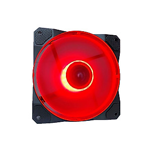 APEVIA CO1012L-RD Cosmos 120mm Red LED Ultra Silent Case Fan w/ 16 LEDs & Anti-Vibration Rubber Pads (10 Pk)
