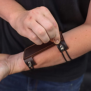 Compact Leather Armguard | Shatterproof Archery | Handmade Leather armguard in The USA