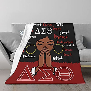 Hiccickm Sorority Gifts for Women Blanket,Red Sorority Paraphernalia Gifts Lightweight Fleece Blankets for Couch Bed Sofa Warm All Season 50"x40"