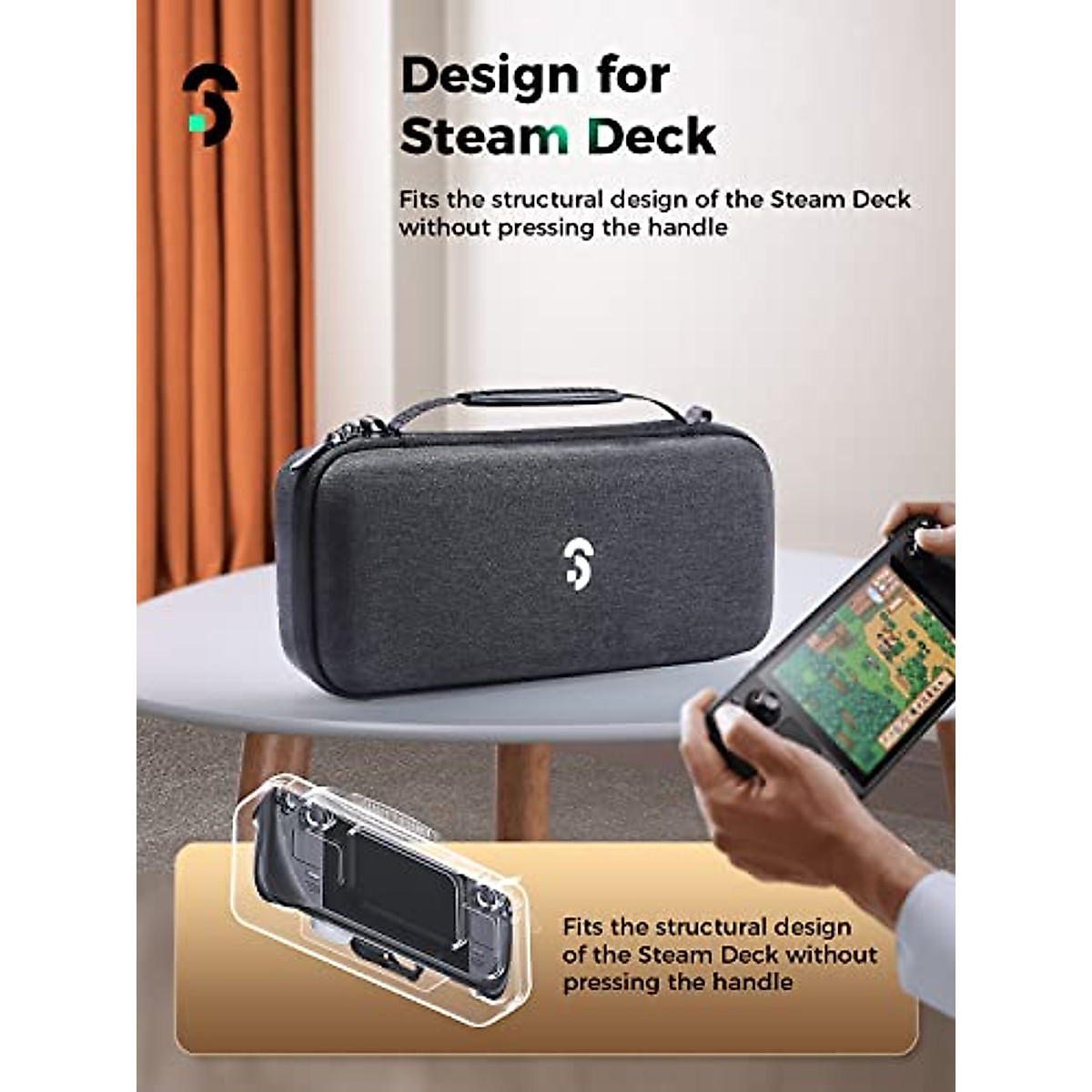 SOOMFON Steam Deck Carrying Case, Protective Hard Shell Carry Case ...