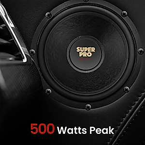 Pyramid 10 Inch Car Subwoofer Speaker - 500 Watt High Powered Car Audio Sound Component Speaker System w/ 2 Inch High-Temperature Kapton Voice Coil, 85.6 dB, 8 Ohm, 60 oz Magnet - Pyramid PW1048USX