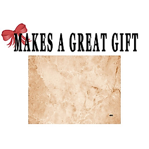 Tan Brown Textured Marble Art Kitchen Glass Cutting Board Modern Decorative Gift Abstract Wavy Contrast Design