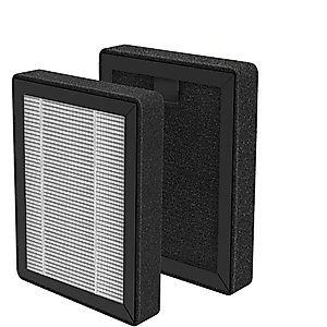 JASENG LV-H128-RF True HEPA Filter Replacement Compatible for LEVOIT LV-H128 Air Purifier, H13 True HEPA Filter of 3 Stage Filtration System (2 Pcs)
