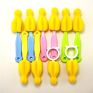 10Pcs Baby Nipple Milk Bottle Pacifier Sponge Cleaning Brushes Brush Cleaner Cleaning Tool for All Wide and Standard Nipples Baby Bottle Coffee Cup,Random Color